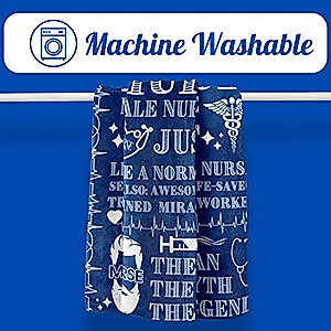 InnoBeta Nurse Blanket, Funny Nurse Gifts for Men, Murse, Warm Soft Fuzzy Blanket for Men, Nurse Gift for Male Nurse, RN, Retired Nurse Nursing School, Throw Blanket 50x65 Inches Blue