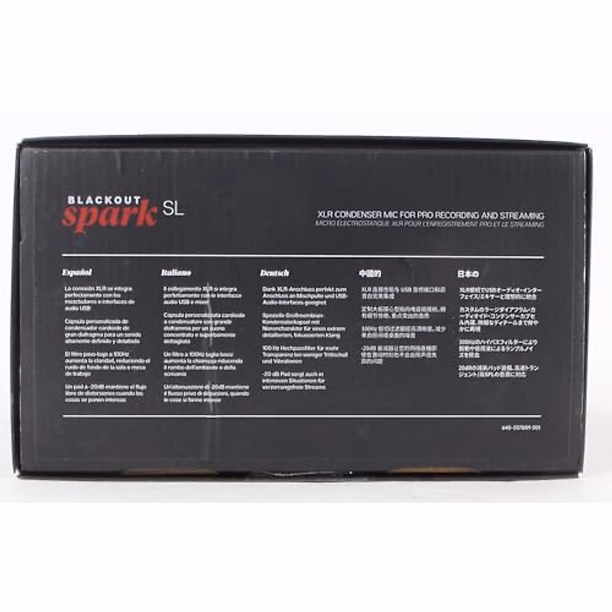 Blue Microphone Blackout Spark SL XLR Condenser Microphone Recording, Streaming, Podcasting, Gaming, Large-Diaphragm Cardioid Capsule, Shockmount and Protective Case