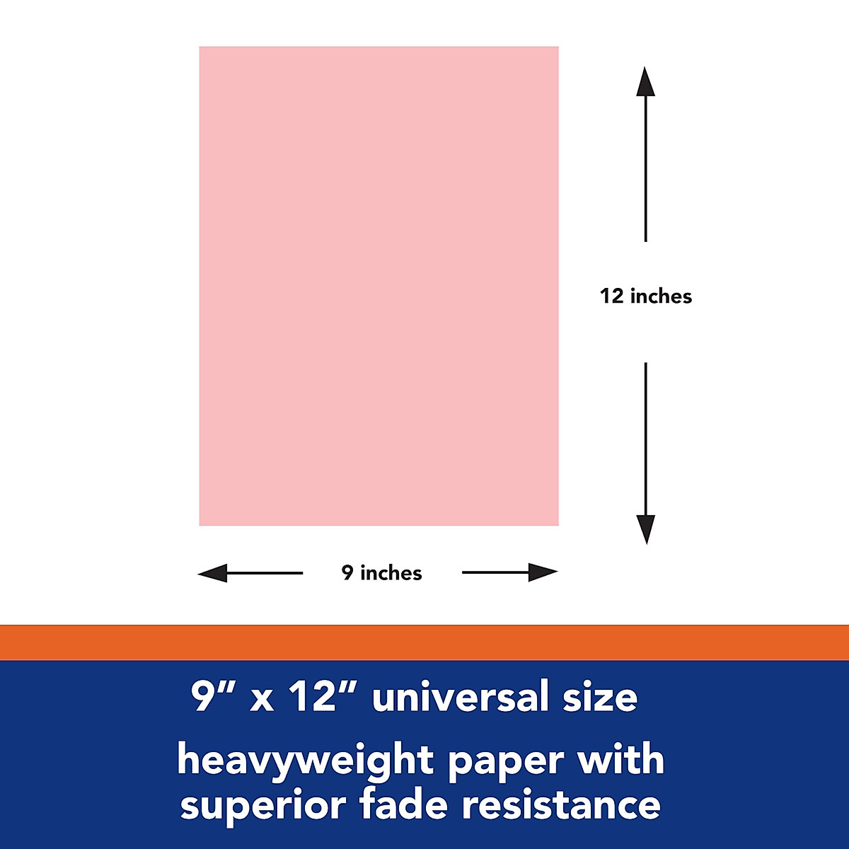 Pacon 103012 Tru-Ray Construction Paper, 76 lbs., 9 x 12, Pink, 50 Sheets/Pack