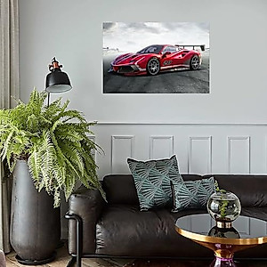 Car Poster Ferrari F40 Supercar Posters Racing Car Canvas Wall Art For Boy's Bedroom SuperCar Wall Decor Unframe-style 18x12inch(45x30cm)