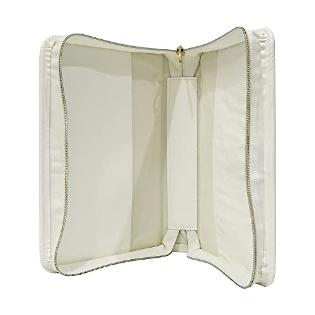 9.6x6.6 Inch Personalized Bible Cover, Custom Bible Cover – Personalized Leatherette Bible Cover and Carrying Case with Handle, Womens Bible Case - White Small (Design 2)