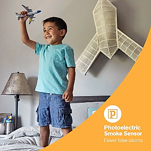 FIRST ALERT Battery Powered P1210E Smoke Alarm, White