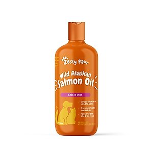 Pure Wild Alaskan Salmon Oil for Dogs & Cats - Omega 3 Skin & Coat Support - Liquid Food Supplement for Pets - Natural EPA + DHA Fatty Acids for Joint Function, Immune & Heart Health 16 Fl Oz
