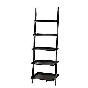 Convenience Concepts American Heritage 5 shelves Bookshelf Ladder, Black