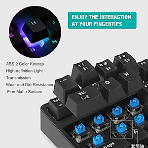 eirix Wireless/Wired Mechanical Keyboard, Compact Full Keys Programmable Gaming/Office Keyboard with RGB Backlight for Mac/PC/Laptop