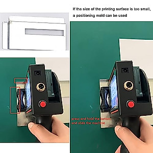 Handheld Inkjet Printer Print with 4.3 Inch HD LED Touch Screen Portable Labeler for QR-Code Barcode Date Logo Batch Text Surface on Glass Plastic Box Bag Wood Paper Black Ink Height 0.08~0.5 inch