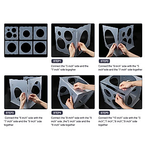 Pllieay 2-10 Inch Balloon Sizer, Collapsible Plastic Balloon Sizer Cube Box for Balloon Decoration, Balloon Arches, Balloon Columns