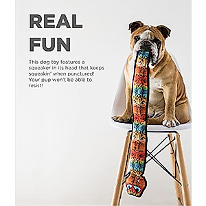 Outward Hound Invincibles Tough Skinz Cobra Tug Squeaky Dog Toy, XL, Multicolor