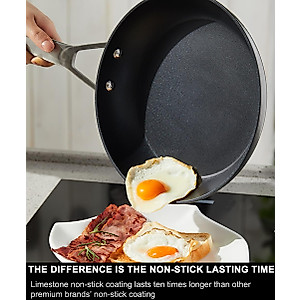 MSMK 5-Piece Pots and Pans set, Durable Non Stick Coating From USA, Kitchen Cookware sets, even heating, comfortable handling, Induction Compatibility for Home Cooking, Oven Safe, Dishwasher Safe