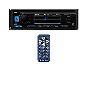 Planet Audio P350MB Car Audio Stereo System - Single Din, Bluetooth Audio and Calling Head Unit, MP3, USB Audio, USB Charging, AUX Input, AM/FM Radio Receiver, No CD Player, Hook Up to Amplifier