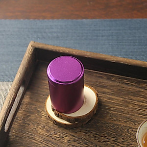 Gosstek 2PCS Aluminum Storage Jar Portable Airtight Container Bottle Multipurpose Storage Container for Spices, Coffee & Teas (Pink & Purple)