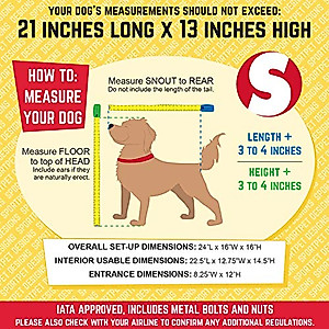 SportPet Designs Plastic Kennels Rolling Plastic Wire Door Travel Dog Crate - Small - No Wheel, Tan