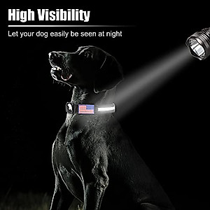 Reflective AirTag Dog Collar, FEEYAR Waterproof Air Tag Dog Collar [Black], Integrated Apple AirTag Holder Dog Collars with Flag Patch, GPS Tracker Dog Collar for Small Medium Large Dogs [Size XL]