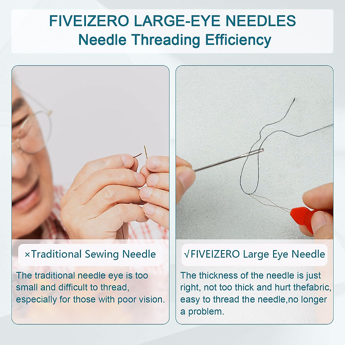 FIVEIZERO 80/40 PCS Large-Eye Blunt Needles,8 Sizes Stainless Steel Yarn Knitting Needles,Sewing Needles,Crafting Knitting Weaving Stringing Needleswith Threaders for Finishing Off Crochet Projects CJ