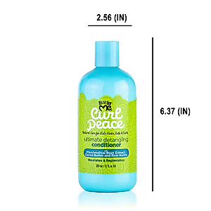 Just For Me Curl Peace Ultimate Detangling Conditioner (3 Pack) - Nourishes & Replenishes, Contains Marshmallow Root Extract, Cocoa Butter & Raw Honey, Sulfate Free, No Animal Testing, 12 oz
