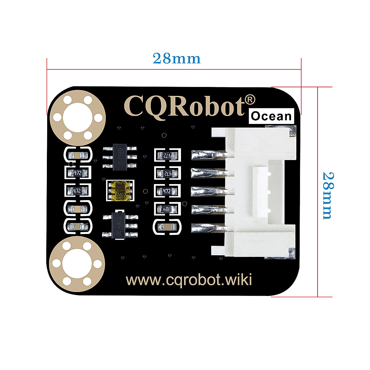 CQRobot Ocean: TSL25911FN Ambient Light Sensor Compatible with Raspberry Pi, Arduino, STM32. 0 to 88000Lux Detection Range, 600M: 1 Wide, for Industry, Mobile Phone, Computer, Lighting, GPS, etc.