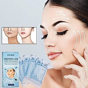 Proform Korean Soluble Protein Thread, Absorbable Collagen Thread for Face Lift, Nano Gold Soluble Protein Thread Strips, Soluble Protein Thread Lifting Instant Face Protein Thread (60PCS)