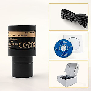 Swift Compound Trinocular Microscope SW380T,40X-2500X Magnification,Siedentopf Head,Two-Layer Mechanical Stage,with 1.3mp Camera and Software Windows/Mac Compatible