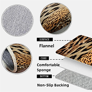 RUGROOM Wildlife Rugs Tiger Spot Iguana Cheetah Print Soft Non-Slip Washable Floor Mat Brown Hallway Rug Hunter Lover Decorations for Living Room Dining Room Hallway Entrance Rugs 2X4ft
