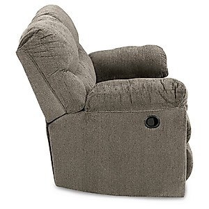 Signature Design by Ashley Alphons Transitional Tufted Reclining Loveseat, Light Gray