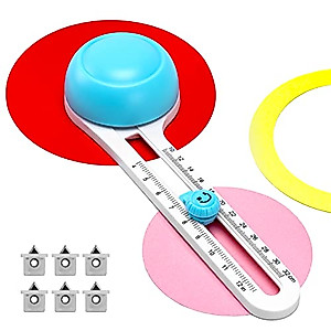 MyLifeUNIT Circle Cutter, Circular Rotary Cutter for Paper Crafts Scrapbooking (Included 6 Blades)