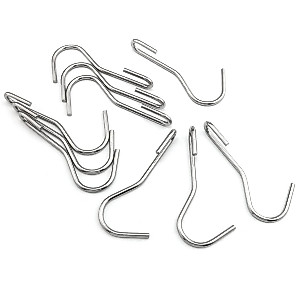 ITROLLE 10PCS Heavy Duty S Hooks Pot Hooks Pan Rack Holder Hooks, 90 Degree Twist Angled Hooks, Pot Rack Hooks, Angled pot S hook for Hanging Kitchen Utensils Pots Pans Clothes Bags Towels Plants