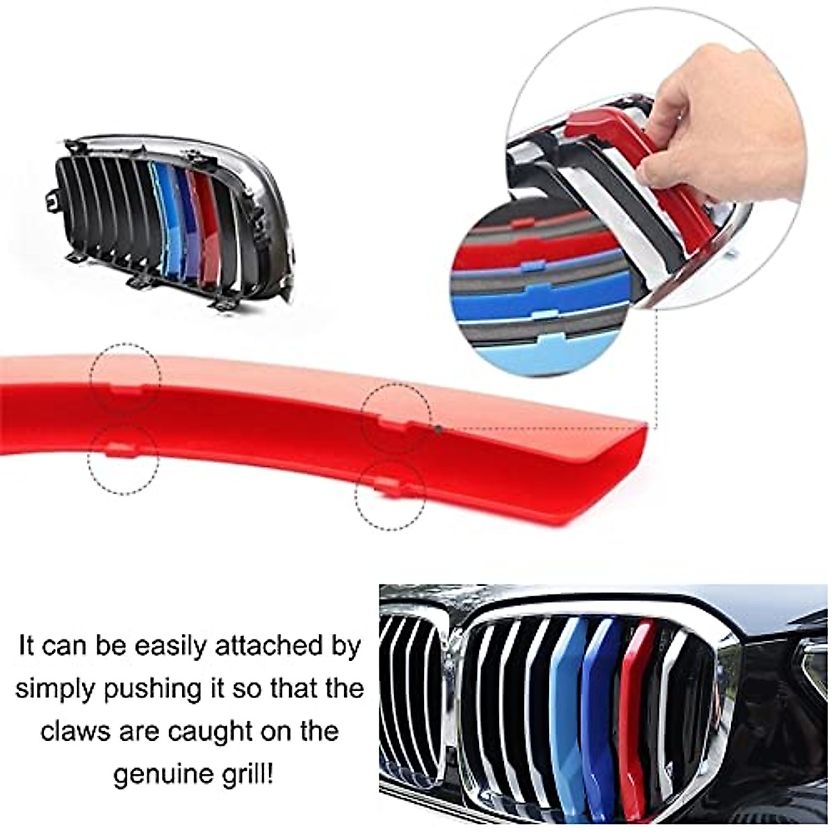 Automotive Grille Inserts for BMW X5 G05 2019-2022 7 Grilles,Front Grill Accessories M Color