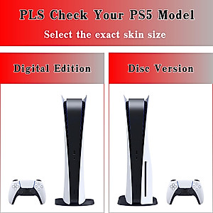 Skins for PS5 Digital Edition Skin Anime Console and Controller Sticker Wrap Vinyl Cover Compatible with PlayStation 5 Digital Edition