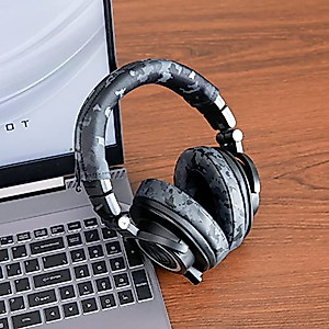 WC PadZ & BandZ Bundle - Replacement Earpads and Headband Cover for ATH M50X and M Series Headphones | Black & Black Camo