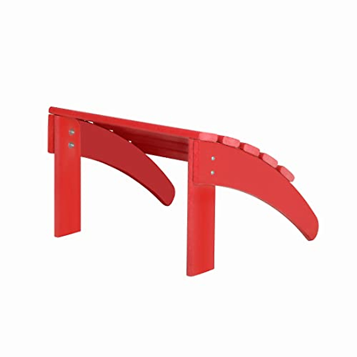 WO Home Furniture Adirondack Ottoman Outdoor Patio Footrest 13.5" Inch Folding Footstool for Outdoor Adirondack Chair (Red)