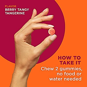 Olly Laser Focus Gummy 18 Day Supply Gummies Ginseng Alpha GPC B Vitamins Chewable Supplement, Berry Tangy Tangerine, 36 Count