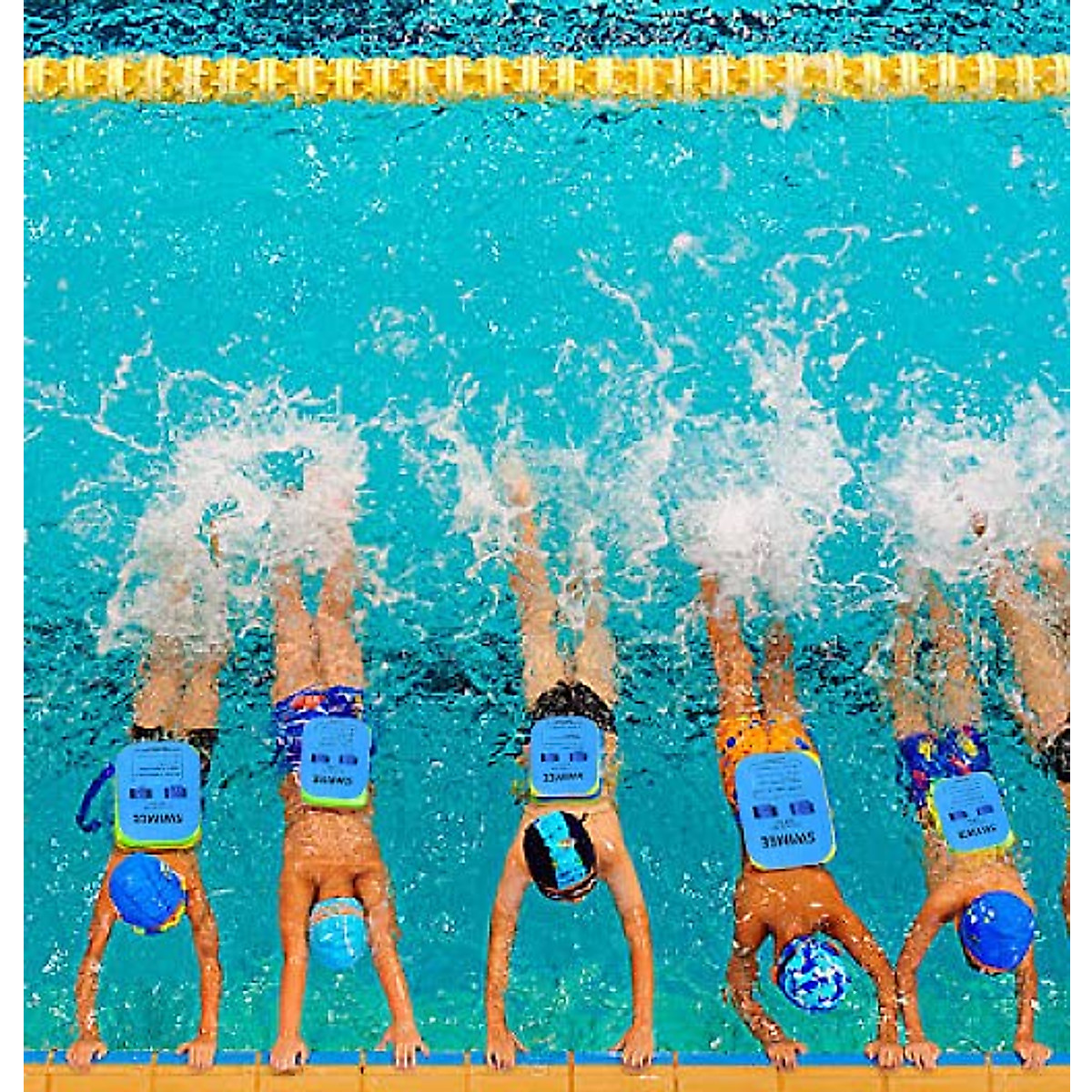 SWIMMEE Back Float for Kids Children Safety Swim Bubble with Adjustable 3 Layers Swim Belts Comfortable Waterproof Floaties Device for Kids Toddler Swimming Floats (10lb-60lb)