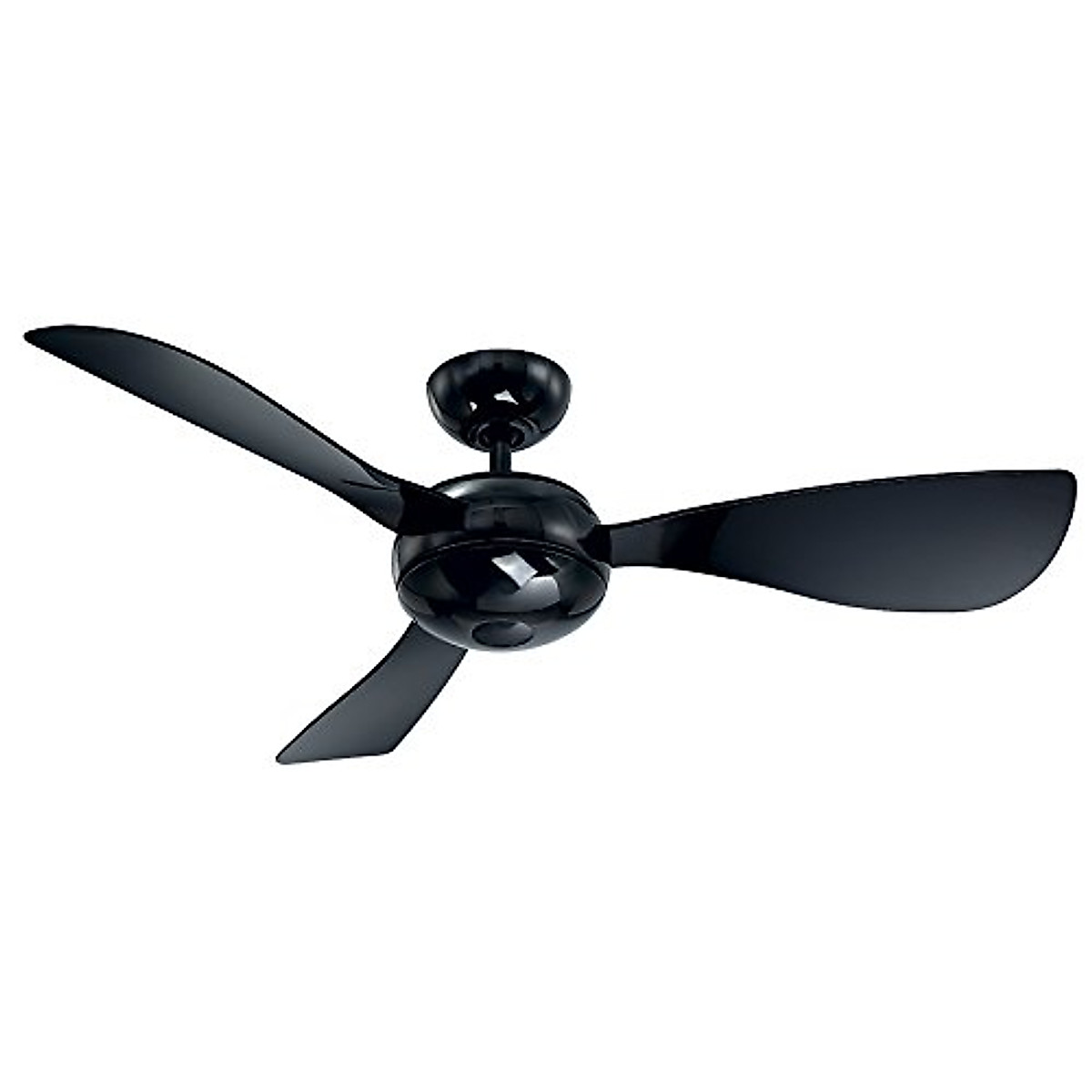 Stargazer Indoor/Outdoor 3-Blade Smart Ceiling Fan 52in Gloss Black with 3000K LED Light Kit and Wall Control works with iOS/Android, Alexa, Google Assistant, Samsung SmartThings, and Ecobee
