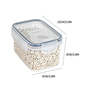 Dyegold Food Storage Container, Transparent Airtight Plastic Storage Single Tank Kitchen Sealed Jar with Lids, Space-saving Vacuum Proof Storage Tank With Lid Moisturing Fresh-keeping Box (800ml)