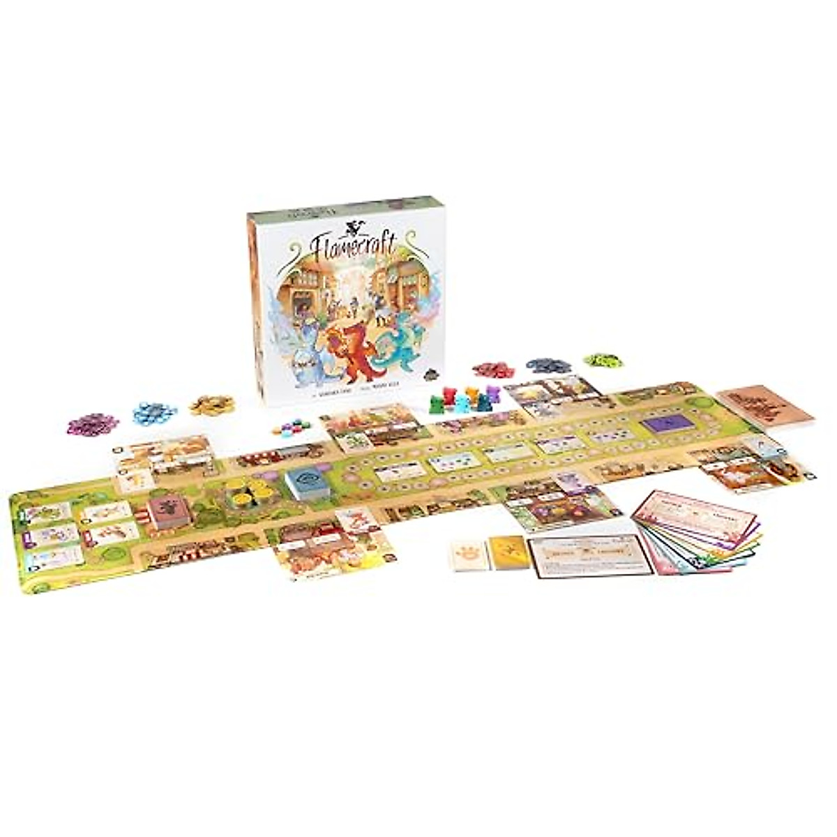 Flamecraft Board Game - Ignite The Ultimate Fantasy Adventure ! Strategy Game, Fun Family Game for Kids and Adults, Ages 10+, 1-5 Players, 60 Minute Playtime, Made by Lucky Duck Games