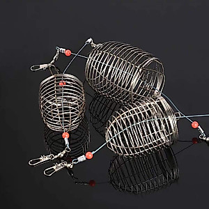 BESPORTBLE 5pcs Metal Bait Cage Fishing Trap Cage Fishing Cage Fishing Lure Cage Fishing Bait Trap Fishing Trap Basket