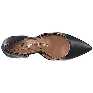 Calvin Klein Women's Gloria Pump, Black Leather 967, 8.5