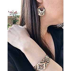 FRONT LINE JEWELRY SW Native American Earrings Copper Hoop Earrings in a Sunburst Design Perfect for Women Who Appreciate Native American Jewelry.