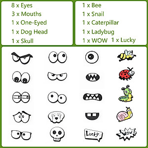 Fiueng Monster Potted Plant Eyes 20pcs, Fun Plant Pin Hanging Decoration, Cute Plant Silicone Decoration, Indoor and Outdoor Decoration, Birthday Gift for Plant Lovers, DIY Gift for Kids