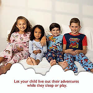 Marvel Girls' 2-Piece Snug-Fit Cotton Pajama Set, MARVEL ICONS, 8