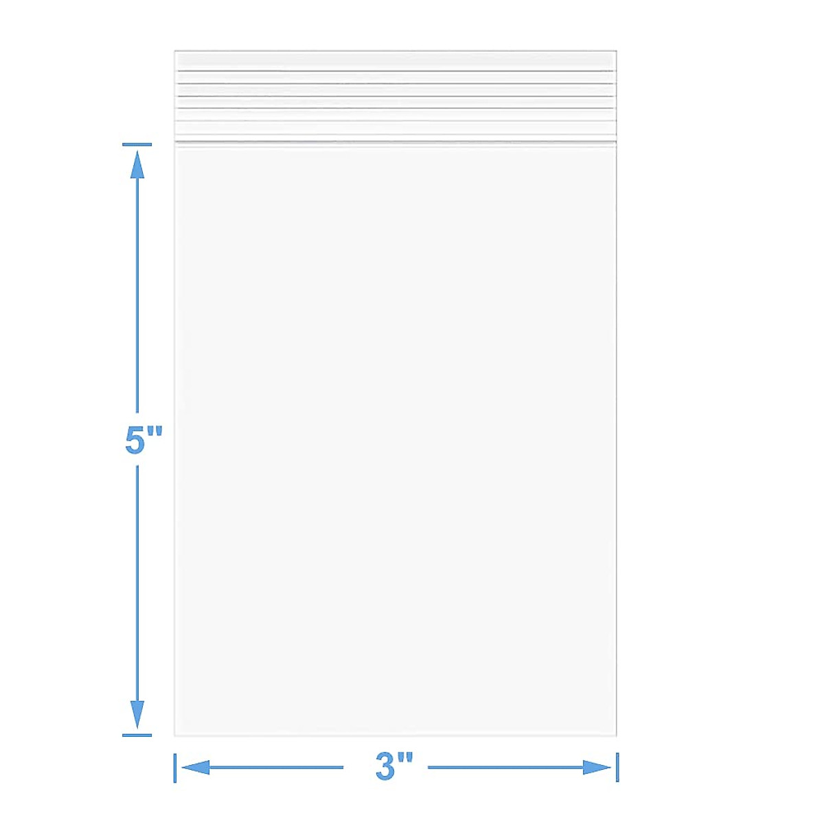 Somoga 100 PCS 3" x 5" Thick 4 Mil Clear Zip Poly Bags Plastic Reclosable Zip Seal Lock Bags Heavy-Duty Necklace Ring Coin Beads Jewelry Pill Zipper Bag