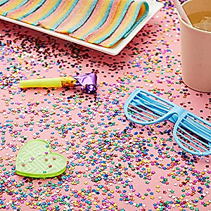 7 Ounces Rainbow Star Confetti for Table, Metallic Glitter Foil for Birthday, Balloons, Arts & Crafts, Wedding (0.1 In)