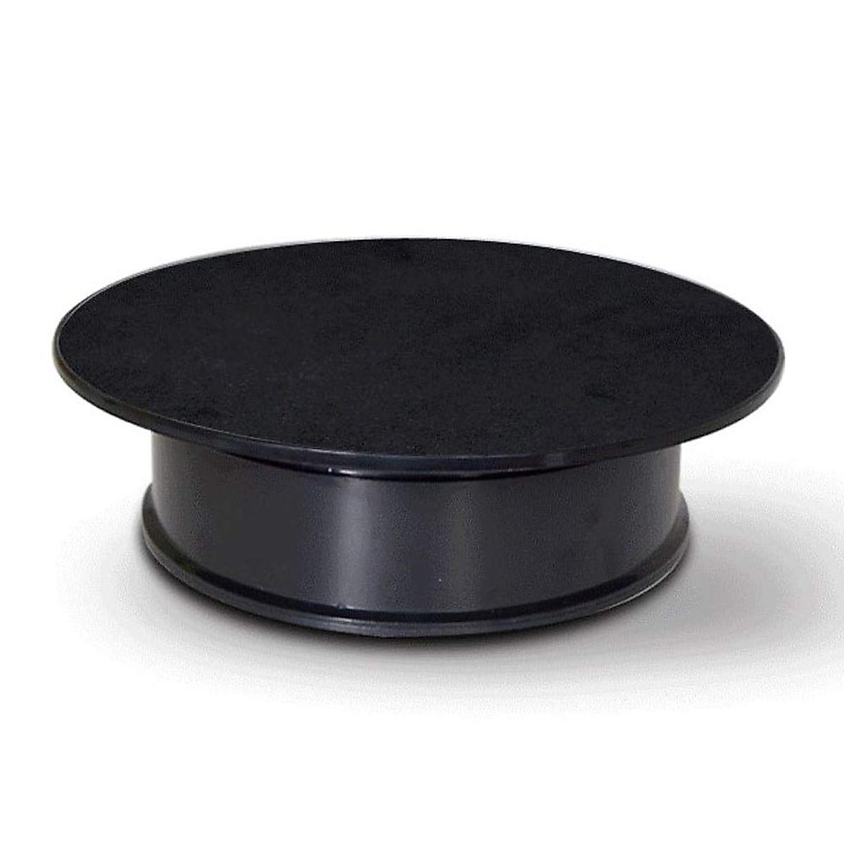 Motorized Rotating Display Stand 360 Degree Automatic Revolving Platform Electric Rotating Turntable Display Stand Rotating Display Turntable for Photography Products and Show/Black base + black suede