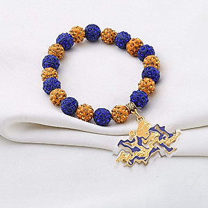 UJIMS SigmaRho Sorority Bead Bracelet SigmaRho 1922 Inspired Gift Greek Greece Sorority Gift for Her (SigmaRho Inspired Bead Bracelet)