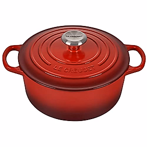 Le Creuset Enameled Cast Iron Signature Round Dutch Oven, 4.5 qt., Cerise