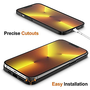 JETech Upgraded Slim (0.85 mm Thin) Case for iPhone 13 Pro Max 6.7-Inch, Camera Lens Cover Full Protection, Ultra Thin Lightweight Matte Hard PC, Support Wireless Charging (Black)