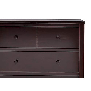 Delta Children Wood Unisex Nursery 3 Drawer Single Dresser - Dark Chocolate Brown