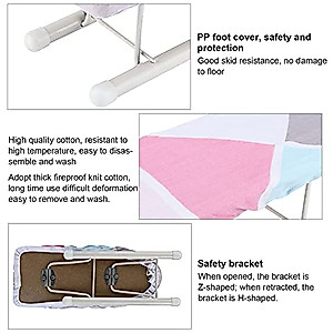 BORDSTRACT Tabletop Ironing Board, 10.2×4.3×3.5in Foldable Mini Ironing Board with Iron Rest Portable Folding Desktop Clothes Ironing Table for Home Travel Sleeve Cuffs Collars
