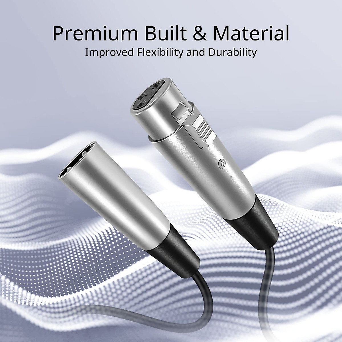 TNP XLR Splitter Patch Y Cable Adapter Cord - 1 Female to 2 Male, XLR3 Female to Dual XLR3 Male, XLR3F to 2 XLR3M Y Cable Connector Wire Cord Plug (6 inch)