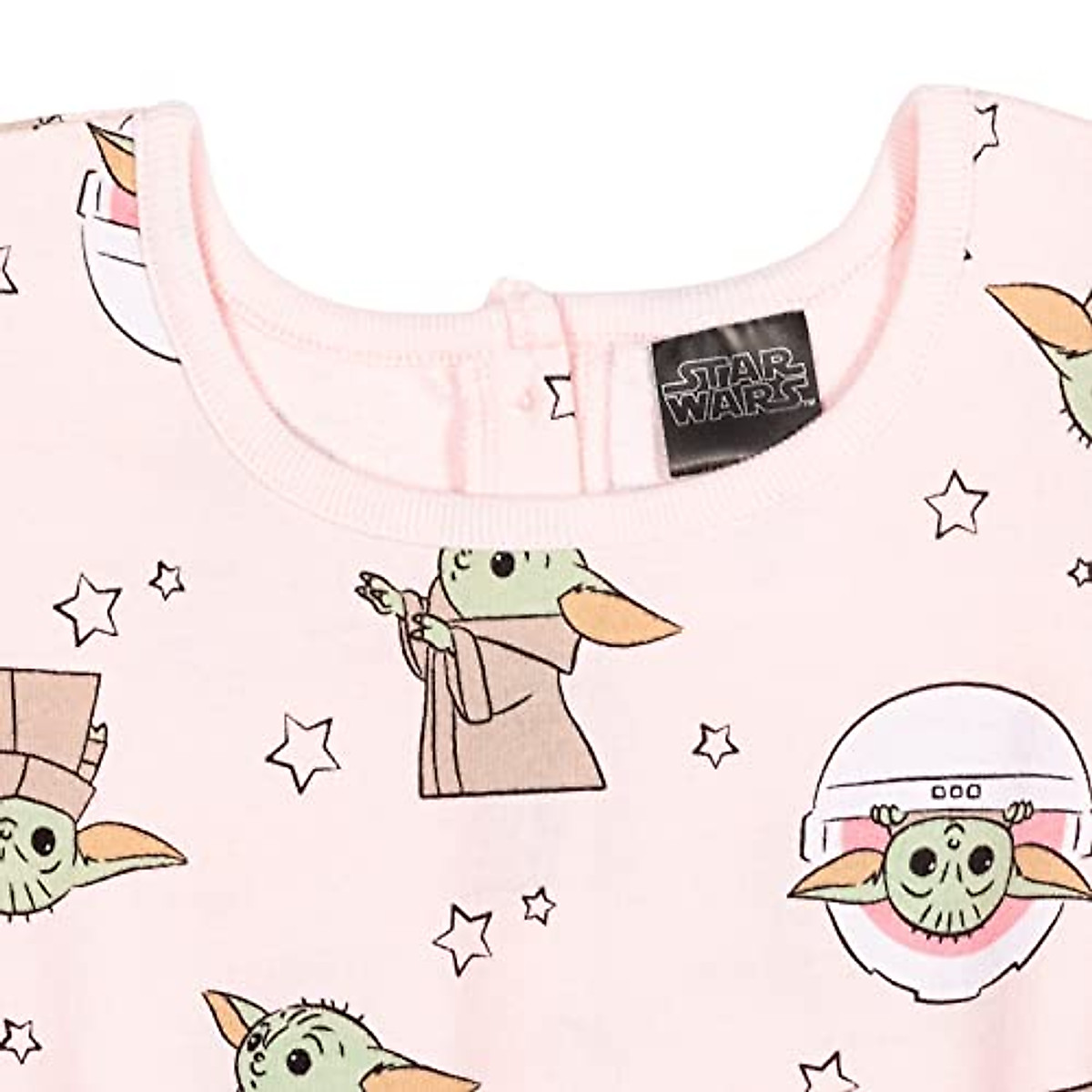 STAR WARS The Mandalorian The Child Little Girls Romper Pink 7-8
